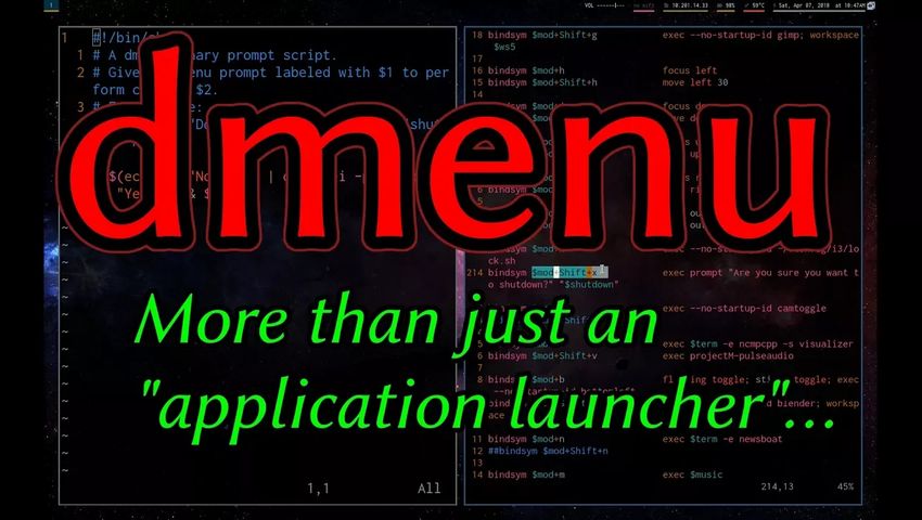 dmenu: Your own Custom Script Menus! - Luke's Videos
